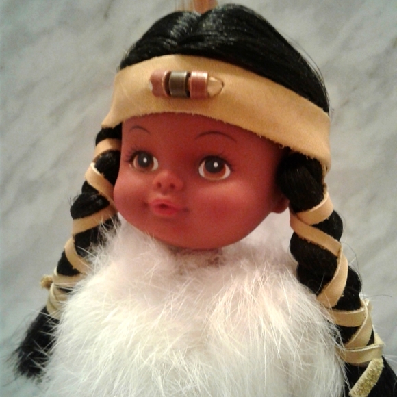 Art | Vintage Inuit Eskimo Doll Native Canadian Alaskan Girl Leather ...